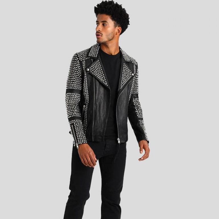 Mens-Studded-Leather-Jacket | Leather Garments